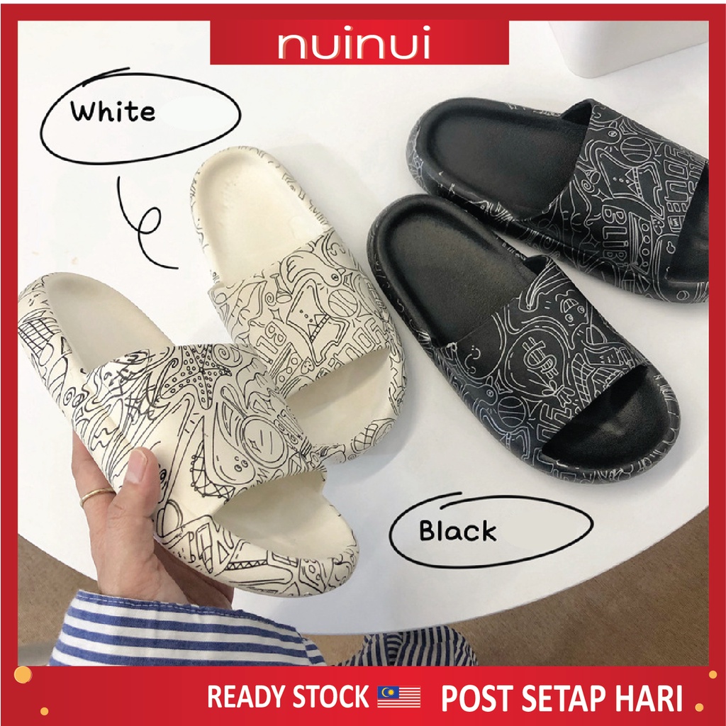 Nuinui Slipper Couple Living Room Indoor Men Women Slipar Cute Cartoon ...