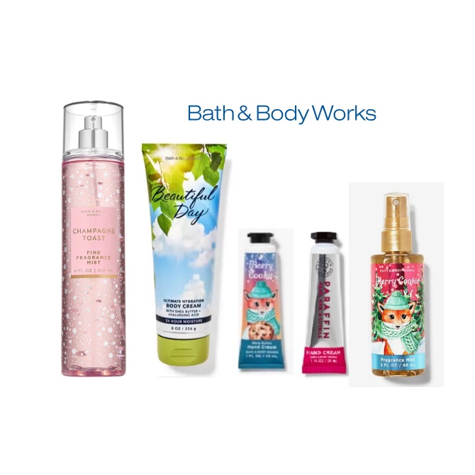 Bath & Body Works Merry Cookie Mist Hand Cream / Champagne Toast mist ...