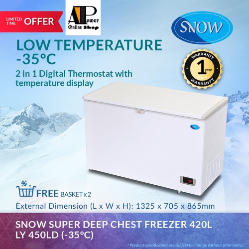 SNOW CHEST FREEZER LY450LD (-35°C) | Shopee Malaysia