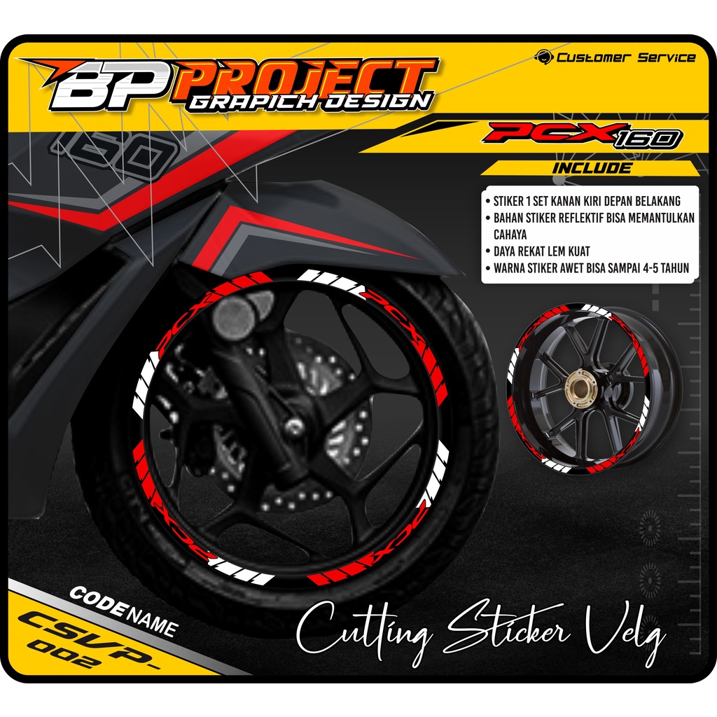 CUTTING STICKER RELG PCX 160 - CUTTING STICKER RELG HONDA PCX 160 NEW ...