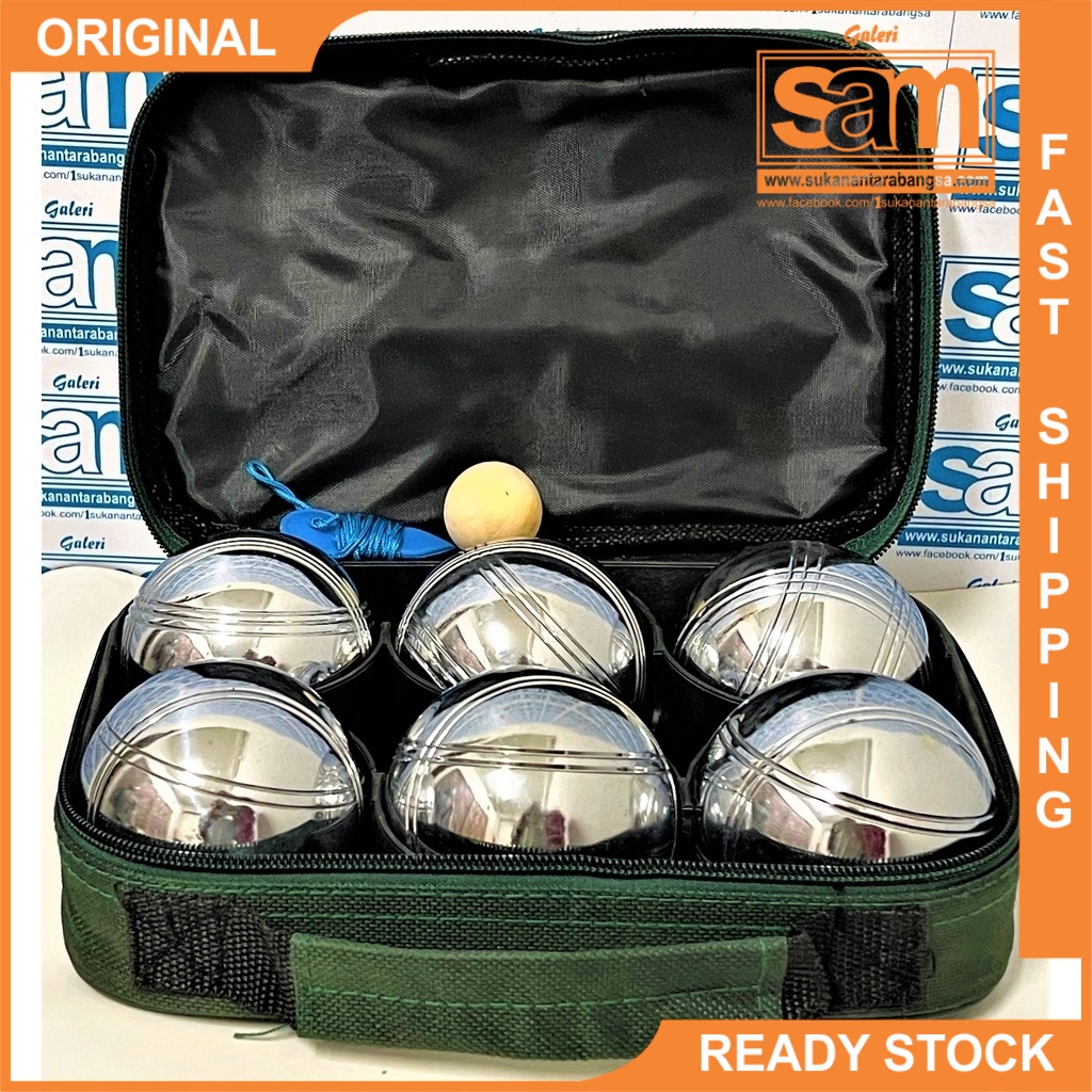 BOULES Petanque Ball - Training (6pcs set) SILVER | Shopee Malaysia
