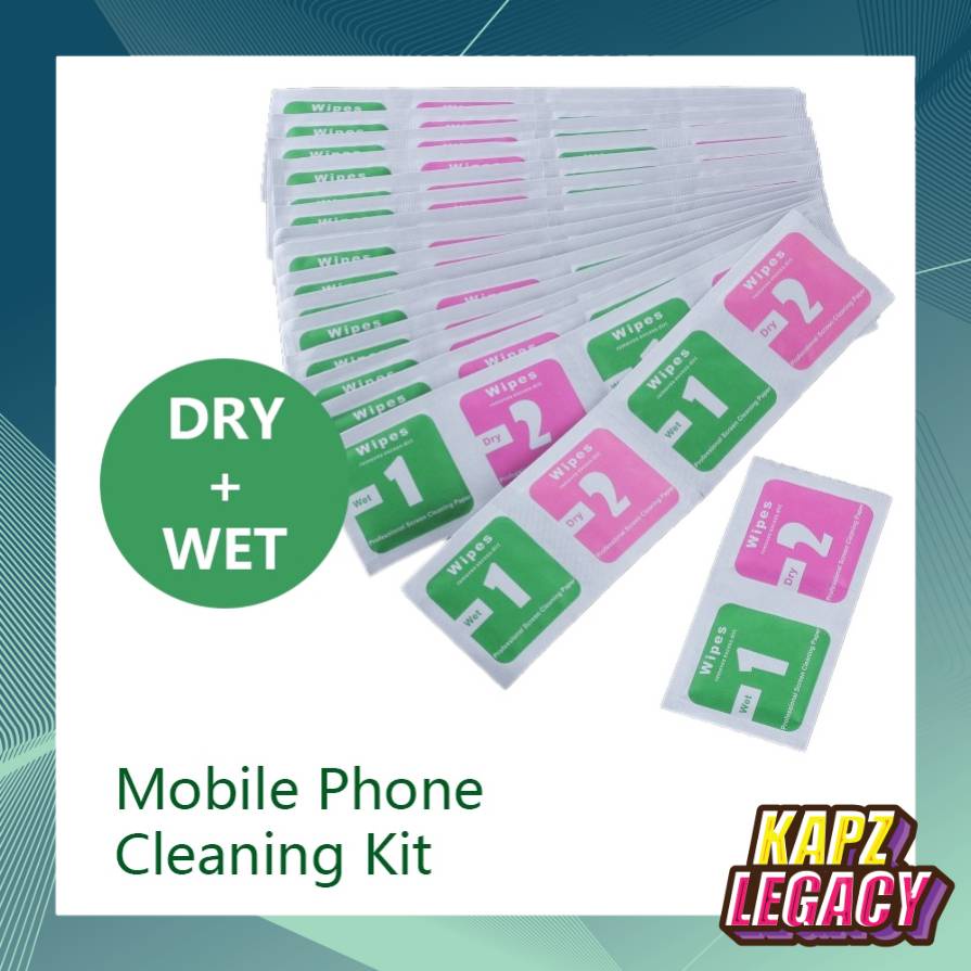 Wet Wipe Cleaning Kit Film Cloth/Dust Removal Sticker Card Tempered ...