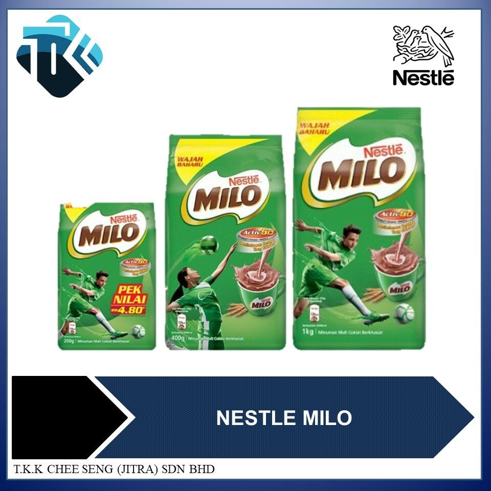 NESTLE MILO CHOCOLATE MALT POWDER 200g 400g 900g | Shopee Malaysia