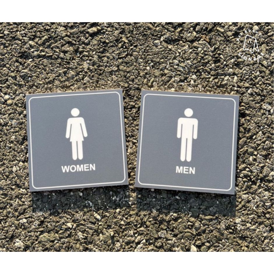 Toilet Sign Set Male/Female Plaswood 12x12cm Wall | Shopee Malaysia