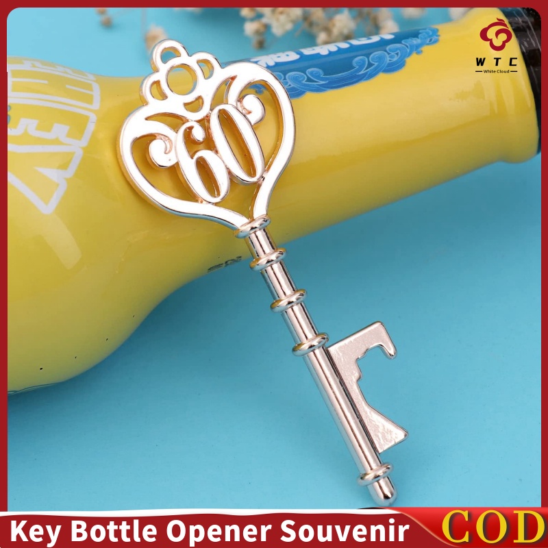 60 Shaped Key Bottle Openers for Birthday 60th Birthday Souvenirs for ...