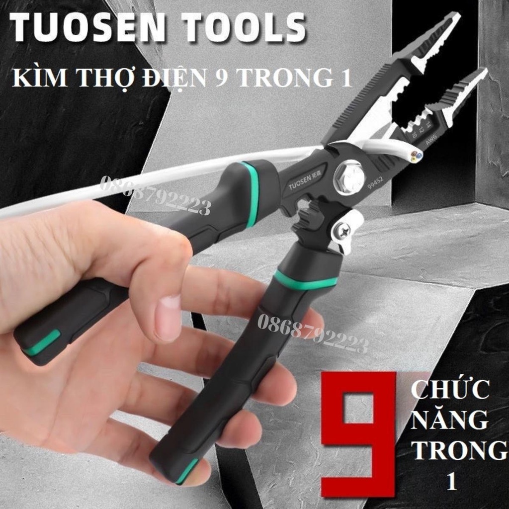 Genuine TOUSEN 9-in-1 multi-function wire strippers, high-quality CRV ...