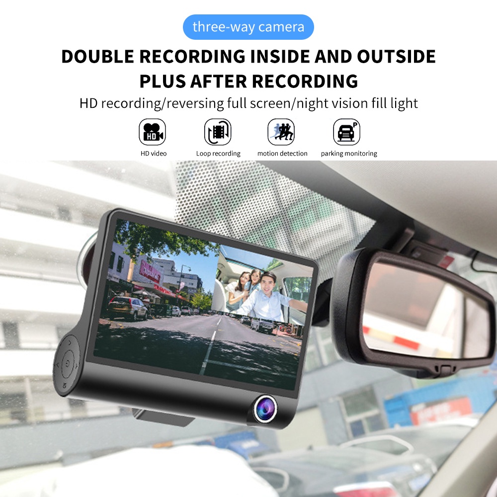 New 😍 4IN1 😍Three Camera Lens HD Car Recorder DVR DASH CAM | Shopee ...