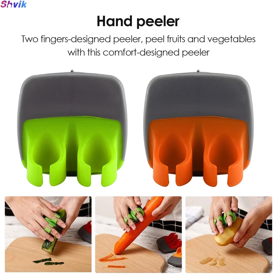 Shvik Hand Vegetable Peeler Palm Finger Grips Comfortable to Peel ...