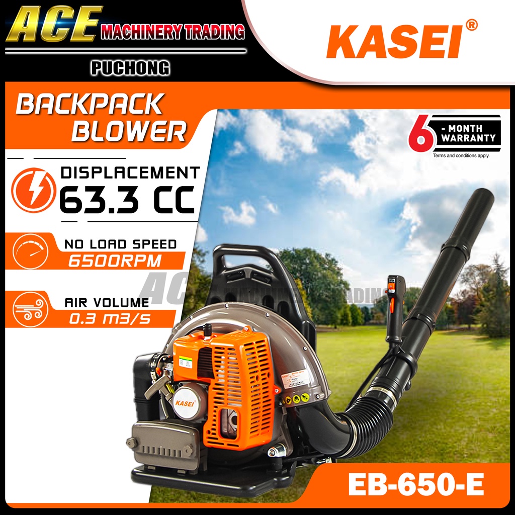 KASEI EB650E Portable Backpack Petrol Leaf Blower (Heavy Duty) 63.3cc ...