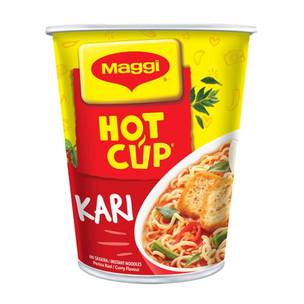 Maggi Cup Kari Instant Noodle Maggie Curry Noodles Hot Meggi Kari Mee ...