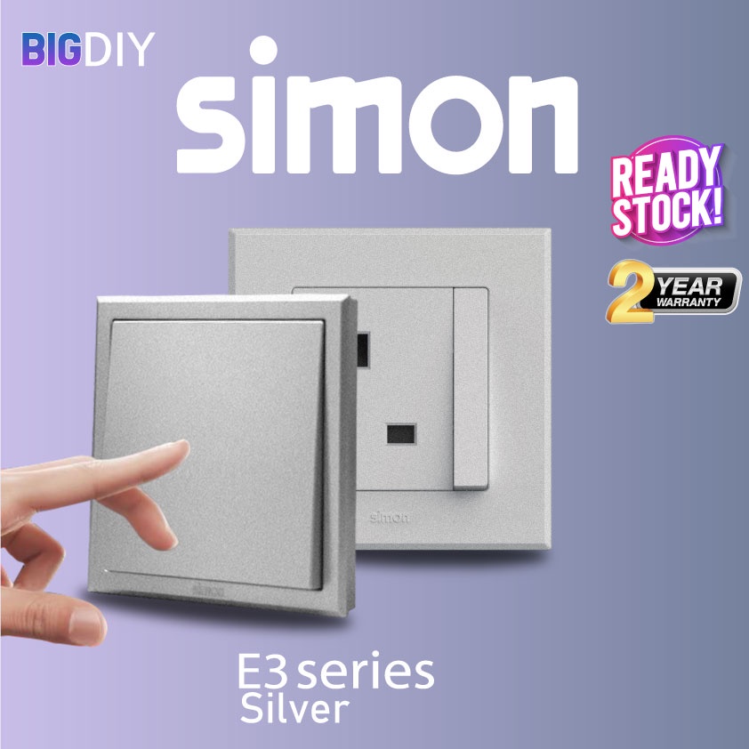 Simon E3 Series (Silver) Switch / Switches & Socket Outlet (BIGDIY ...