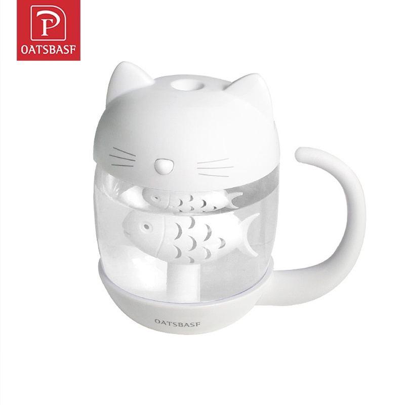 OATSBASF Air Humidifier Wireless Rechargeable Cat Shape Cute Cool Big ...