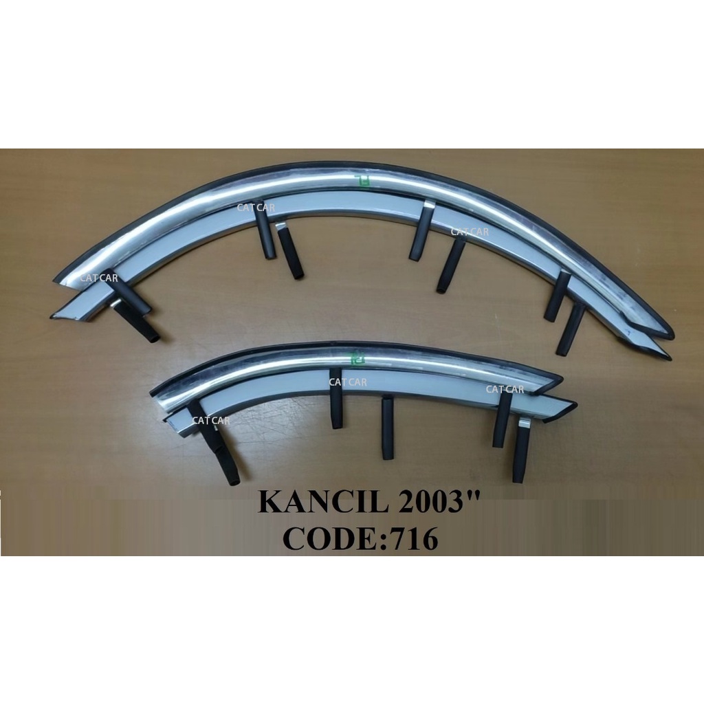 Fender Arch Trim Stainless Steel Chrome Garnish Perodua kancil 2003 ...