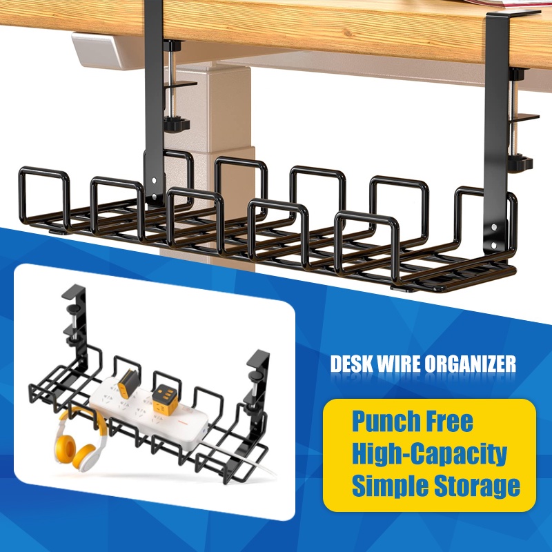 Home Office Under Table Desk Wire Organizer | Shopee Malaysia