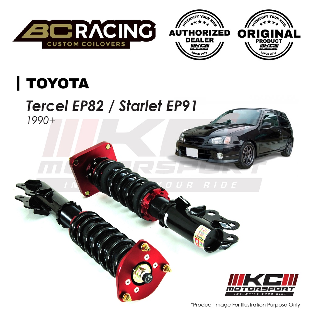 Toyota Tercel EP82 / Starlet EP91 1990+ - BC Racing V1 Fully Adjustable Suspension / Coilover ...