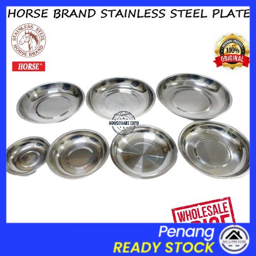 Wecareyou20 HORSE Extra Thick Stainless Steel Plate 20-28CM Pinggan ...