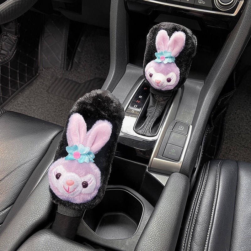 Car Winter Handbrake Sleeve Shift Knob Cover Cartoon Cute Universal ...