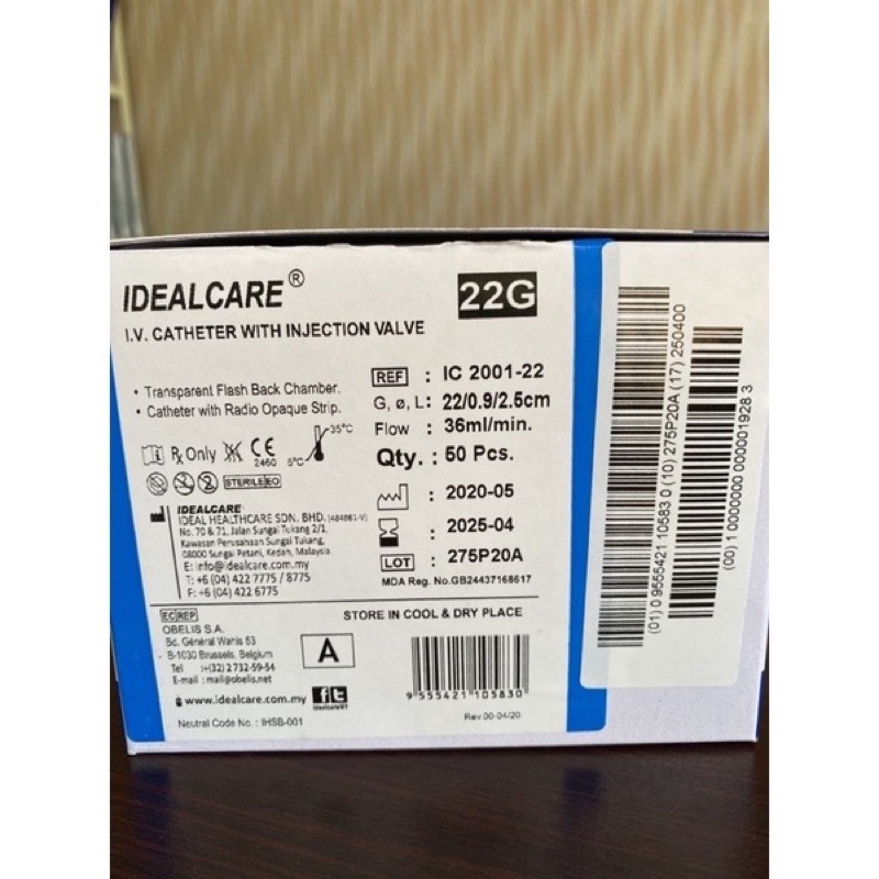 CANNULA IV Catheter with Injection Valve 14G,16G,18G,20G, ,22G,24G(50 pcs) | Shopee Malaysia