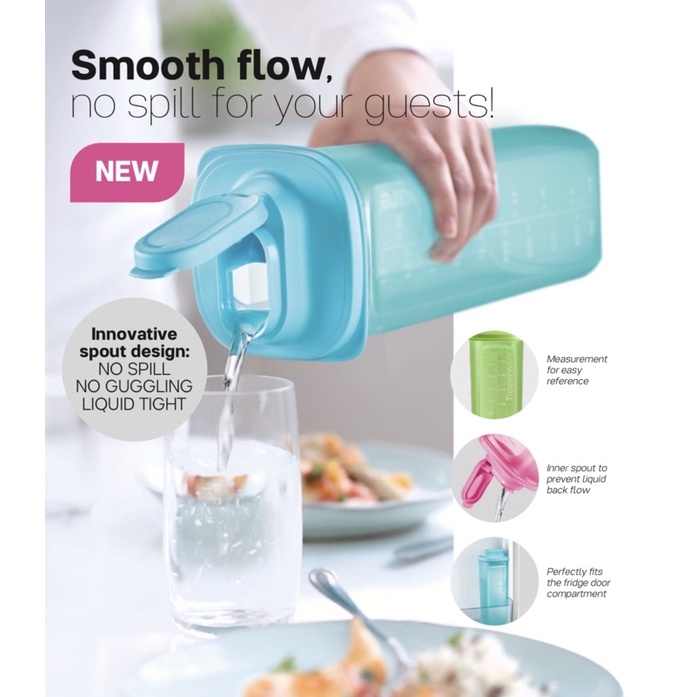 Tupperware New Slimline / Fridge Water Bottle 2L - 1pc Choose Color ...