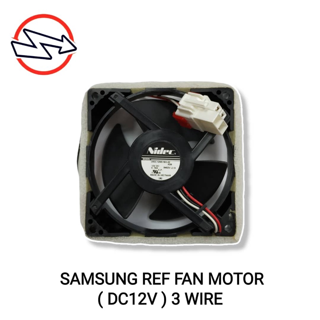 SAMSUNG REFRIGERATOR FAN MOTOR DC12V 3 WIRE / FRIDGE FAN MOTOR / MOTOR ...