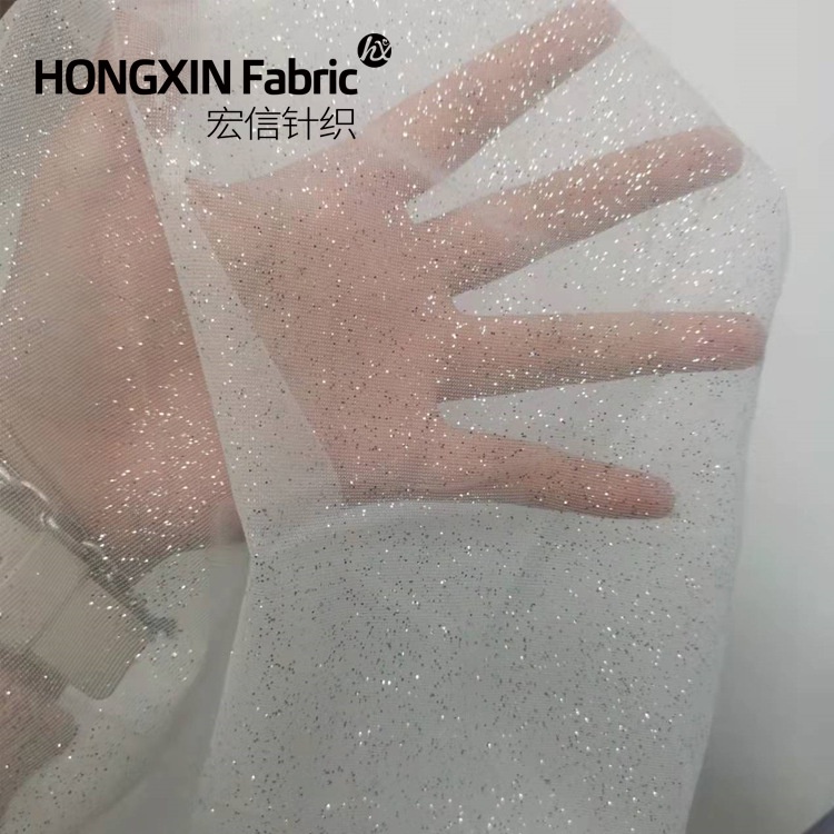 New dreamy glitter sequin screen fabric silver gold powder dot yarn ...