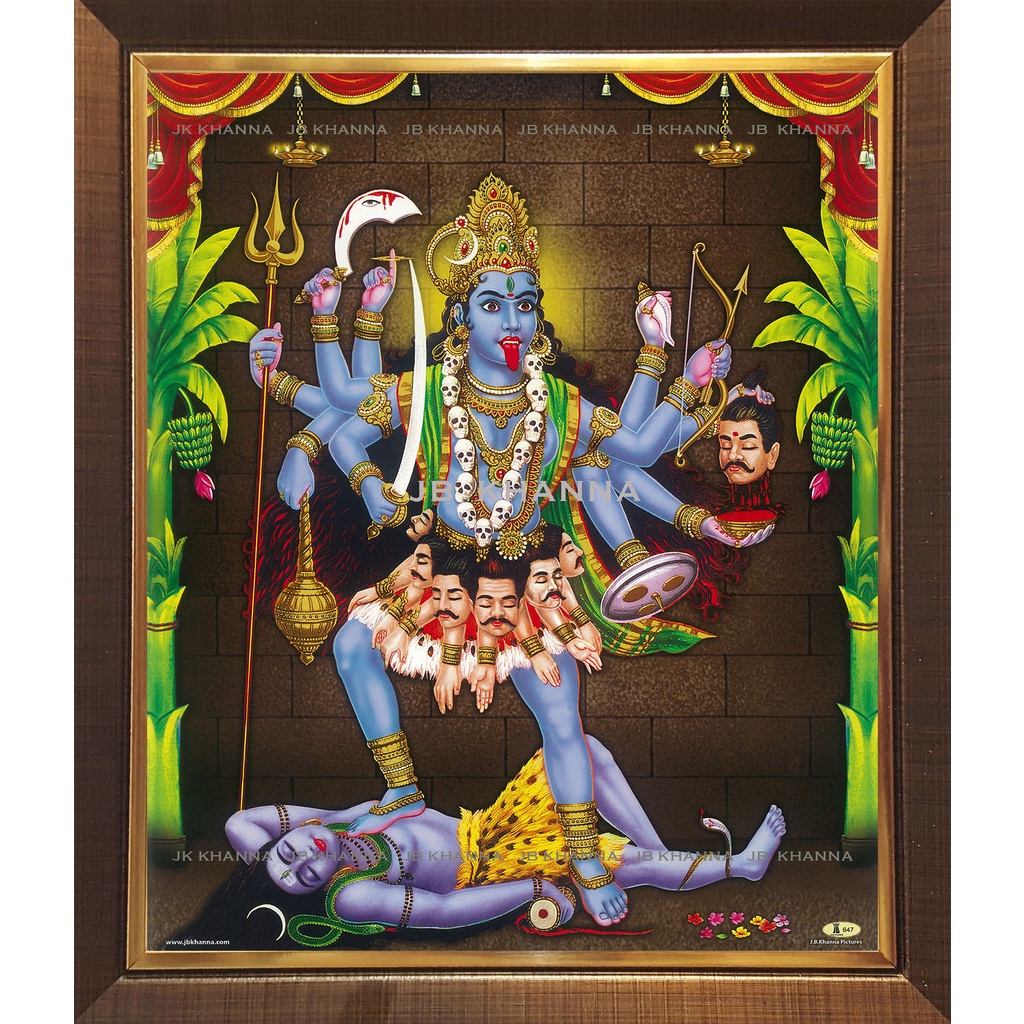 Kali Amman Digital Photo with Lamination and Frame (L551A) | Shopee ...