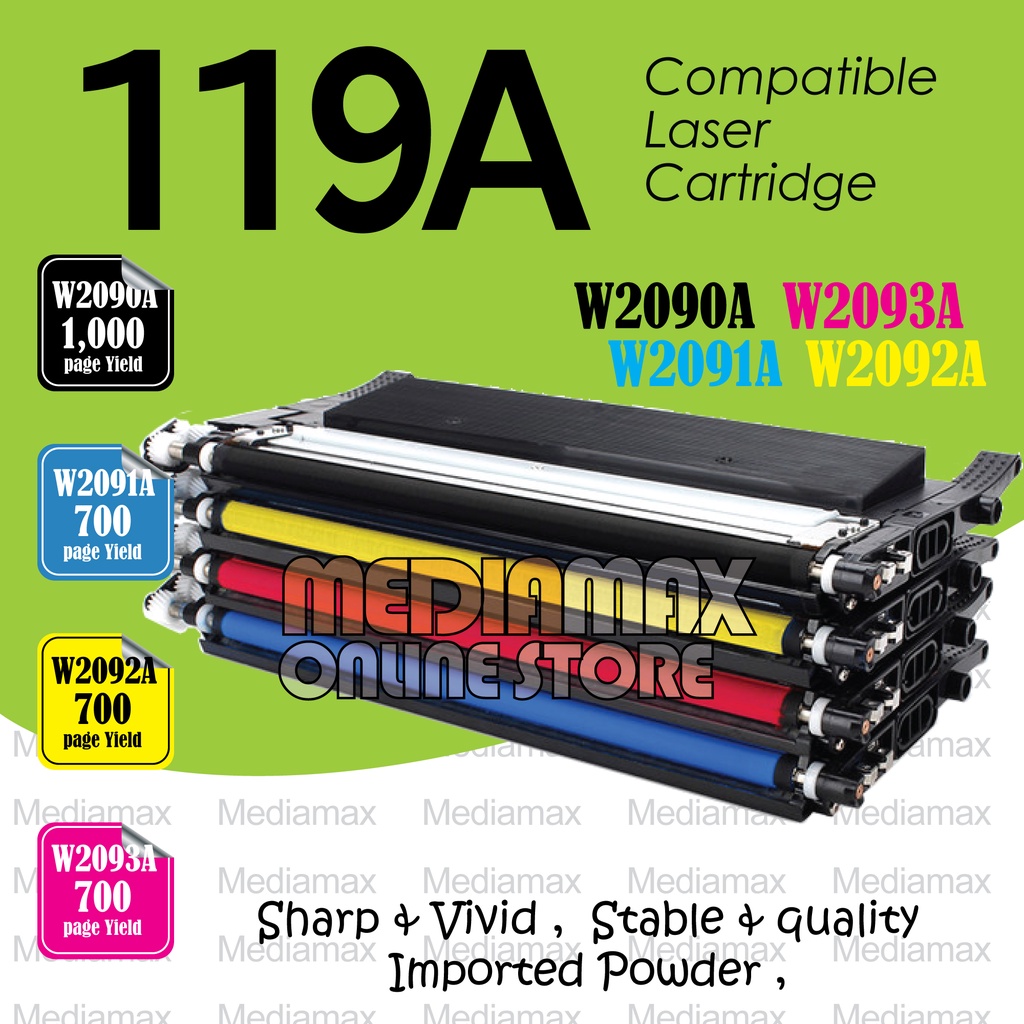 Compatible to HP 119A HP119A W2090A W2091A W2092A W2093A Color Laser ...