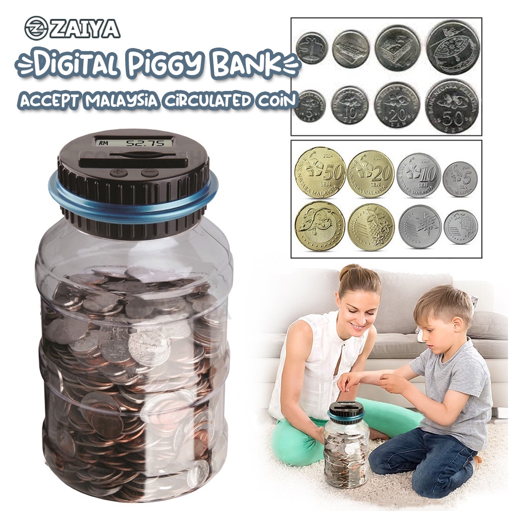 DIGITAL PIGGY BANK Cute Tabung Budak TABUNG DIGITAL Coin Bank malaysia ...