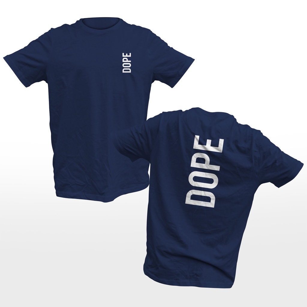 DOPE Design Front and Back Graphic Tee 100% Cotton Unisex T-Shirt Baju ...