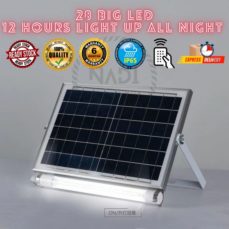 SOLAR TUBE LIGHT / LAMPU SOLAR TIUB WATERPROOF REMOTE HOUSEHOLD ...