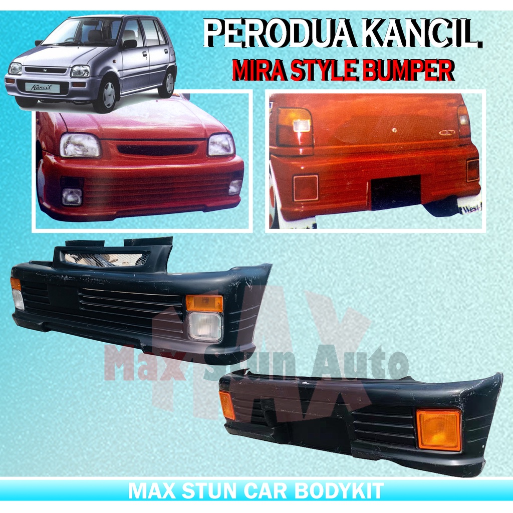 PERODUA KANCIL LAMPU PETAK KANCIL 660 850 MIRA LOOK BUMPER (MIRA) MATERIAL FIBER FRONT BUMPER ...