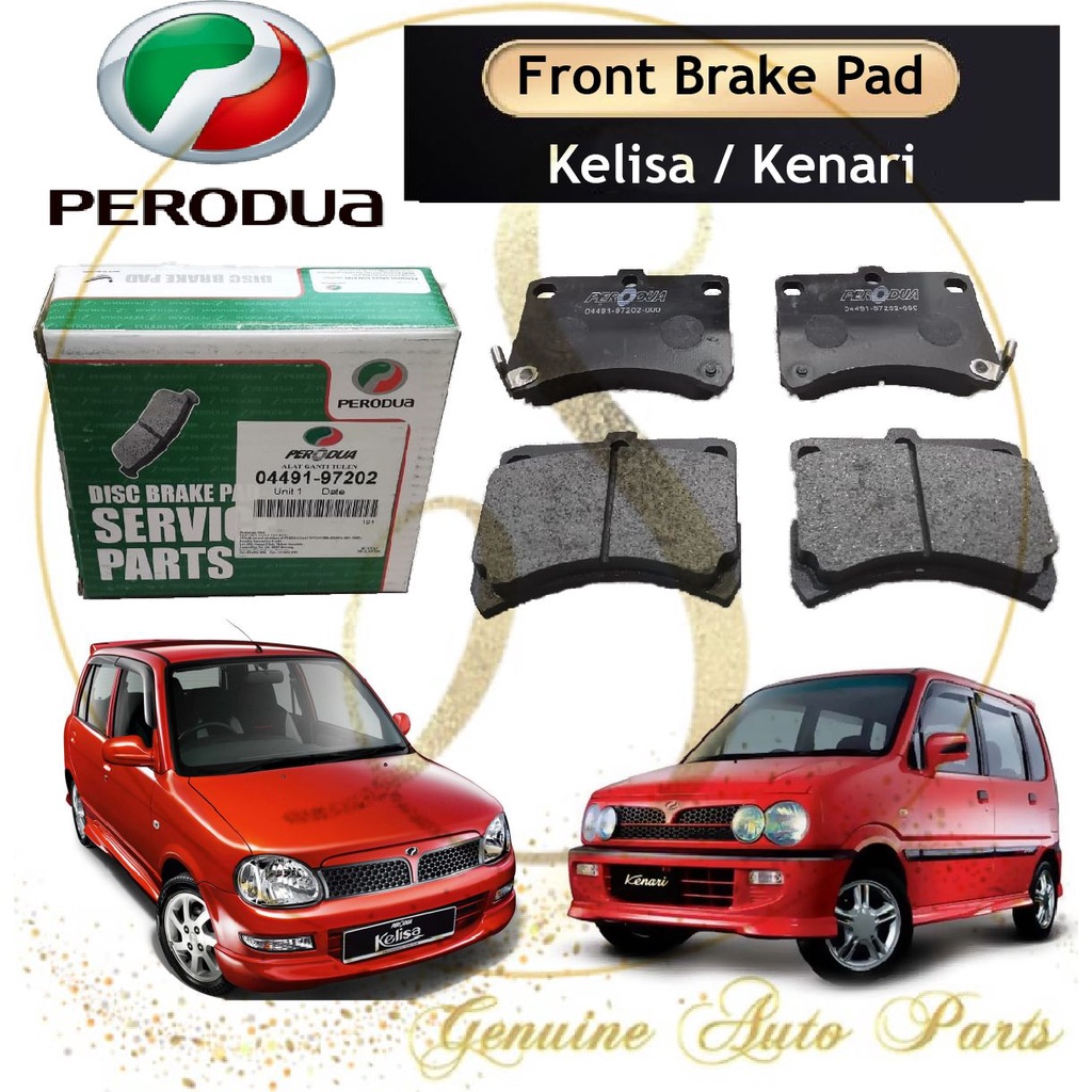(100% ORIGINAL) Perodua KELISA KENARI - Genuine Perodua Front Depan Disc Brake Pad Set 04491 ...