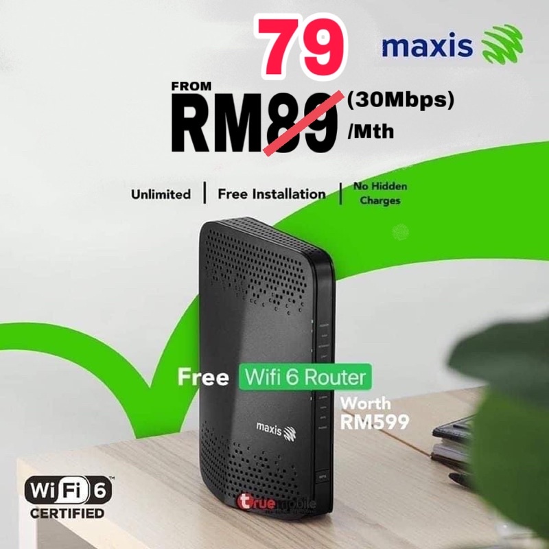 Maxis Home Fibre / Maxis Wifi / Unlimited Data No FUP 30Mbps 100Mbps ...
