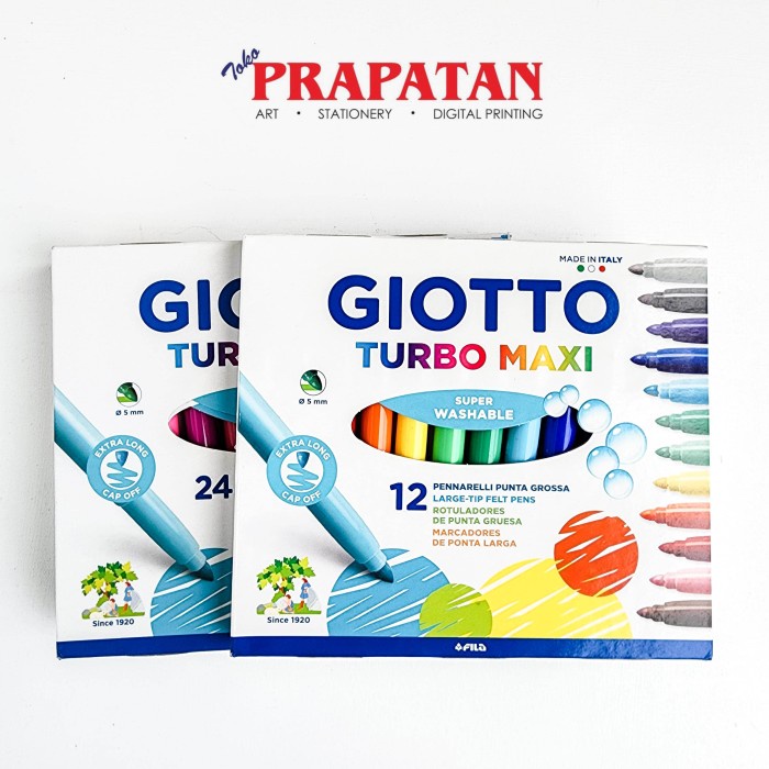 Giotto Turbo Maxi Large Tip Felt Pens - 12c DiSi | Shopee Malaysia