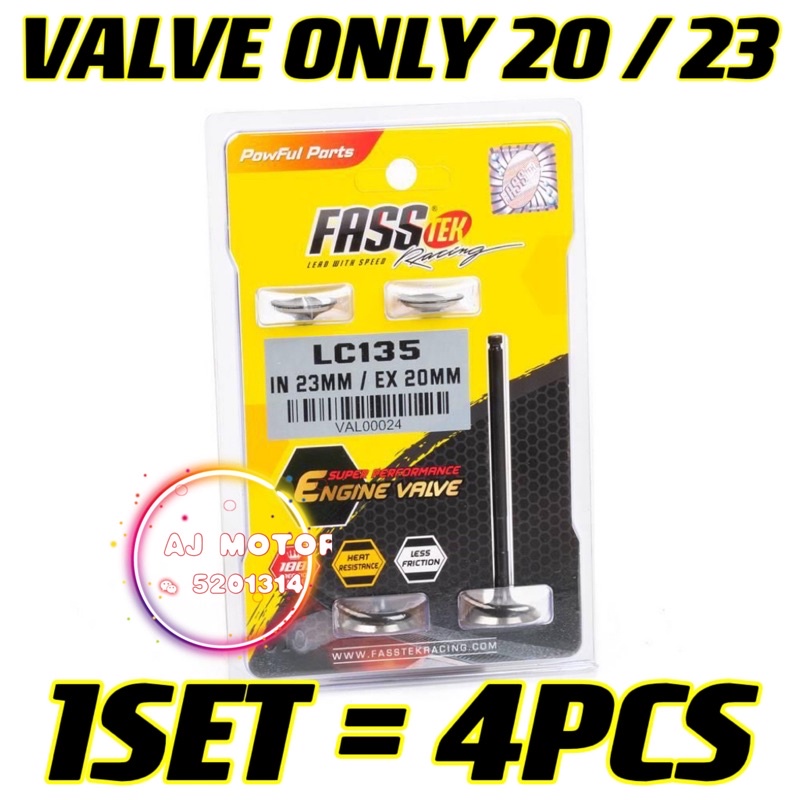 LC135 Y15ZR FZ150 FASSTEK RACING HEAD 20/23 WITH VALVE YAMAHA LC Y15 ...