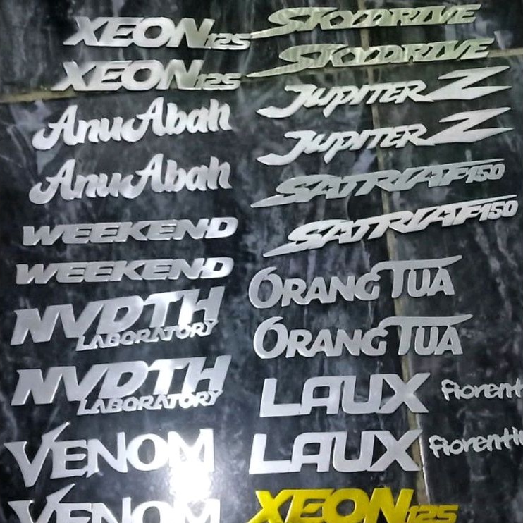 Custom motorbike emblem with 3d name (unit) | Shopee Malaysia