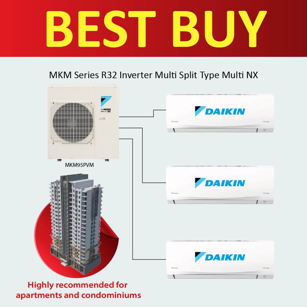 DAIKIN Multi Split Inverter Air Conditioner MKM Series R32 MKM105PM ...