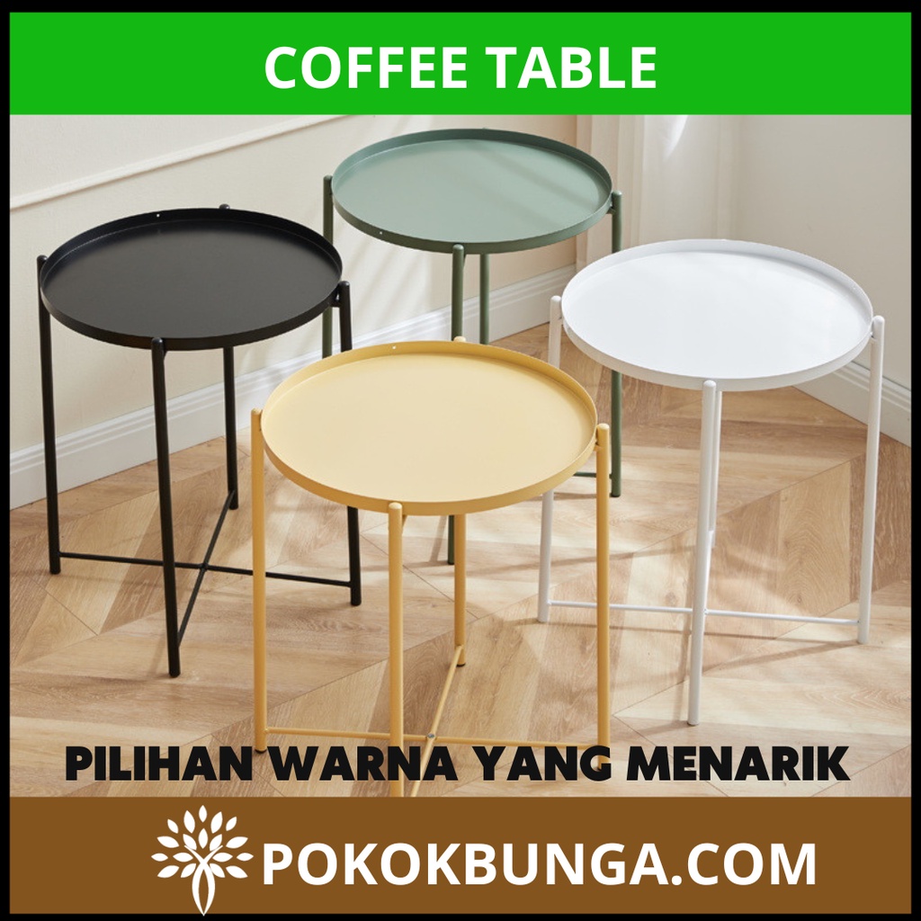 Coffee Table Side Table Meja Kopi Bulat Kecil | Shopee Malaysia