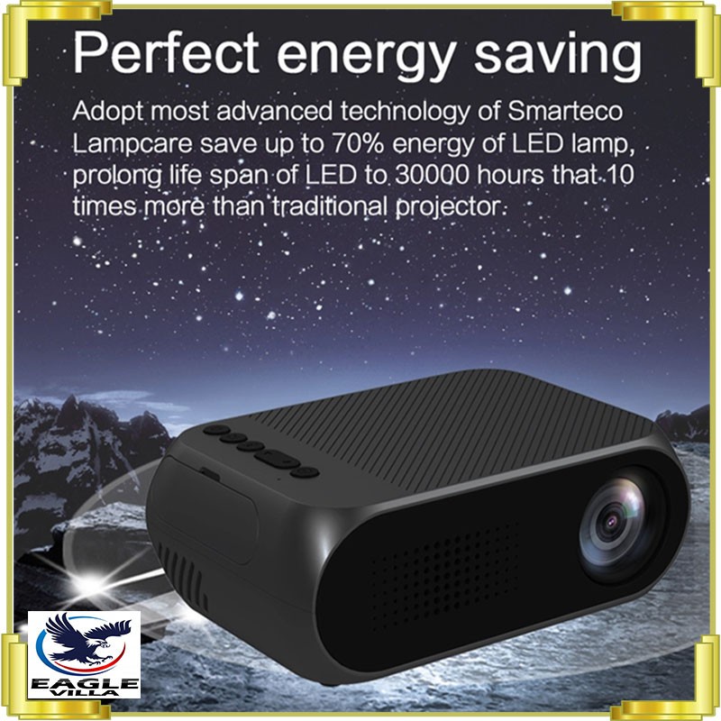 Yg320 Led Mini Projector 600 Lumen 3.5Mm Audio 320X240 Pixels Hdmi Usb ...