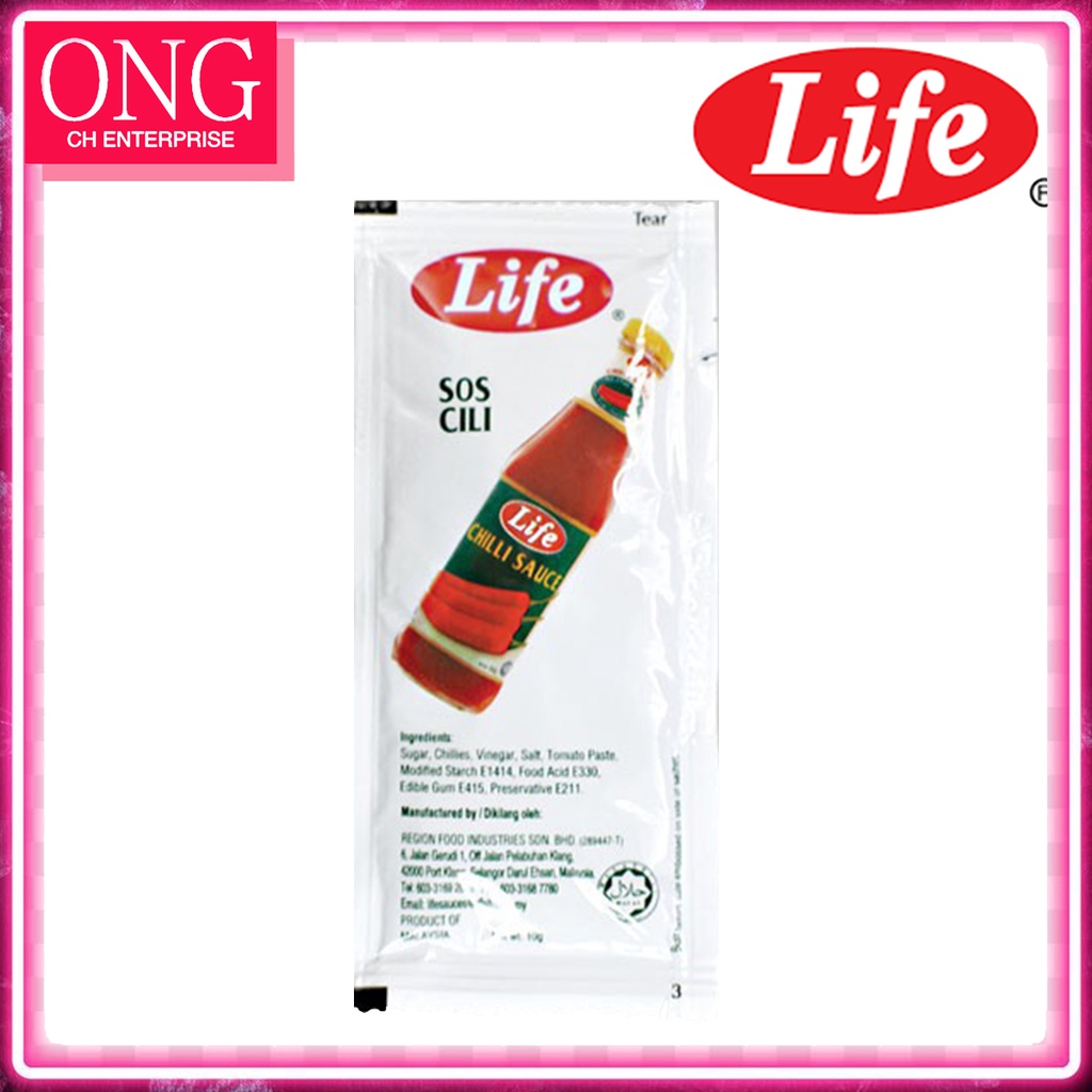 Life Chili & Tomato Sauce Sachet / Sos Cili & Tomato Paket 10g Ready ...