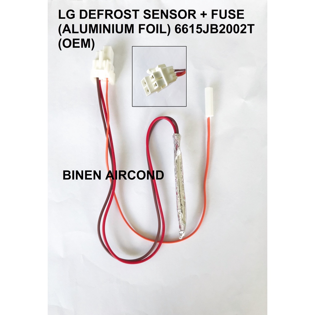 LG REFRIGERATOR DEFROST SENSOR + FUSE (ALUMINIUM FOIL) 6615JB2002T (OEM ...