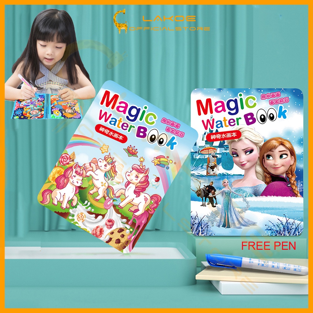 LAKOE 1 Book Magic Water Book Kids Painting Colouring Toys Education ...