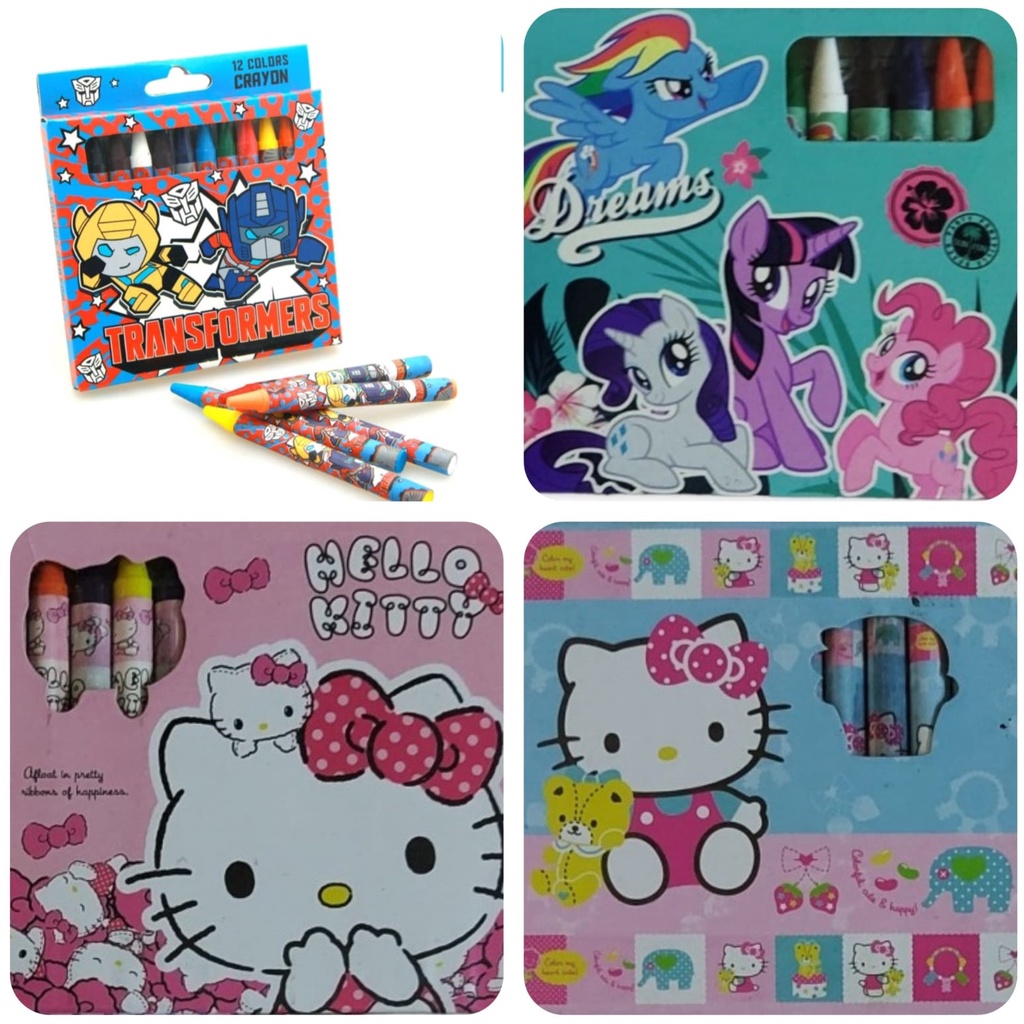 Transformers, kitty, pony/Crayon 12 Colors | Shopee Malaysia
