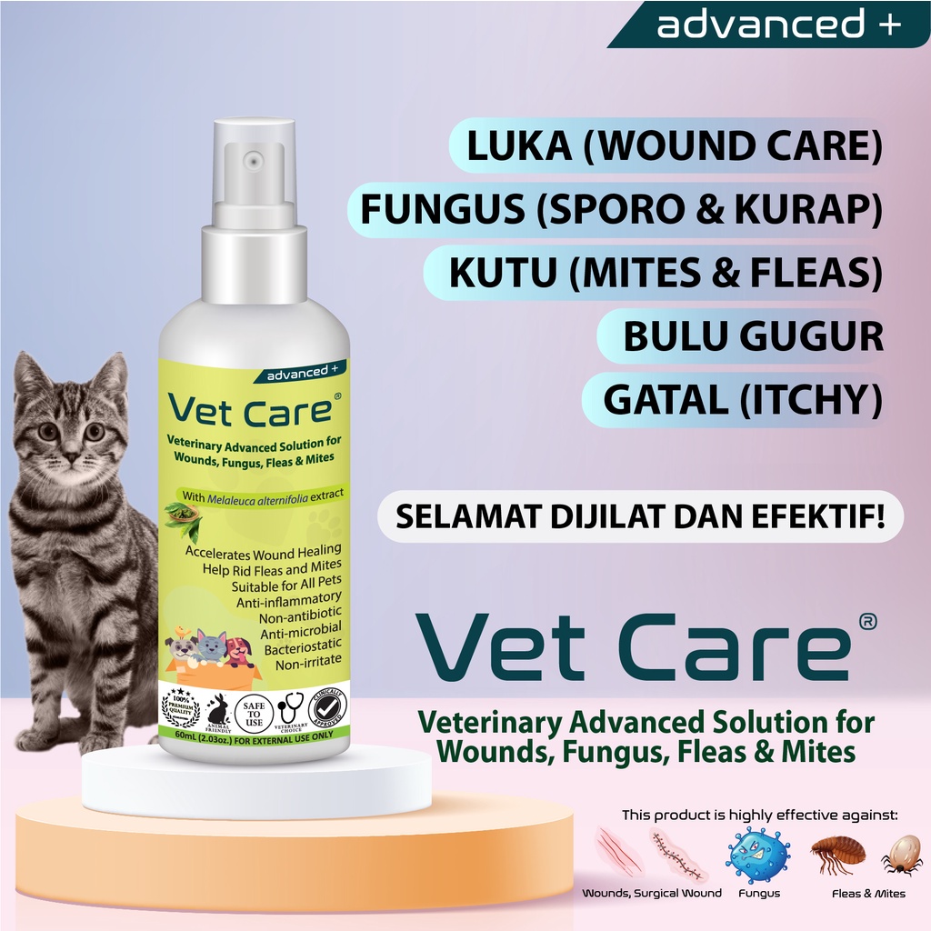 Spray Luka, Kurap, Kutu, Gatal. Kucing, Dog, Puppy, Arnab, Rabbit ...