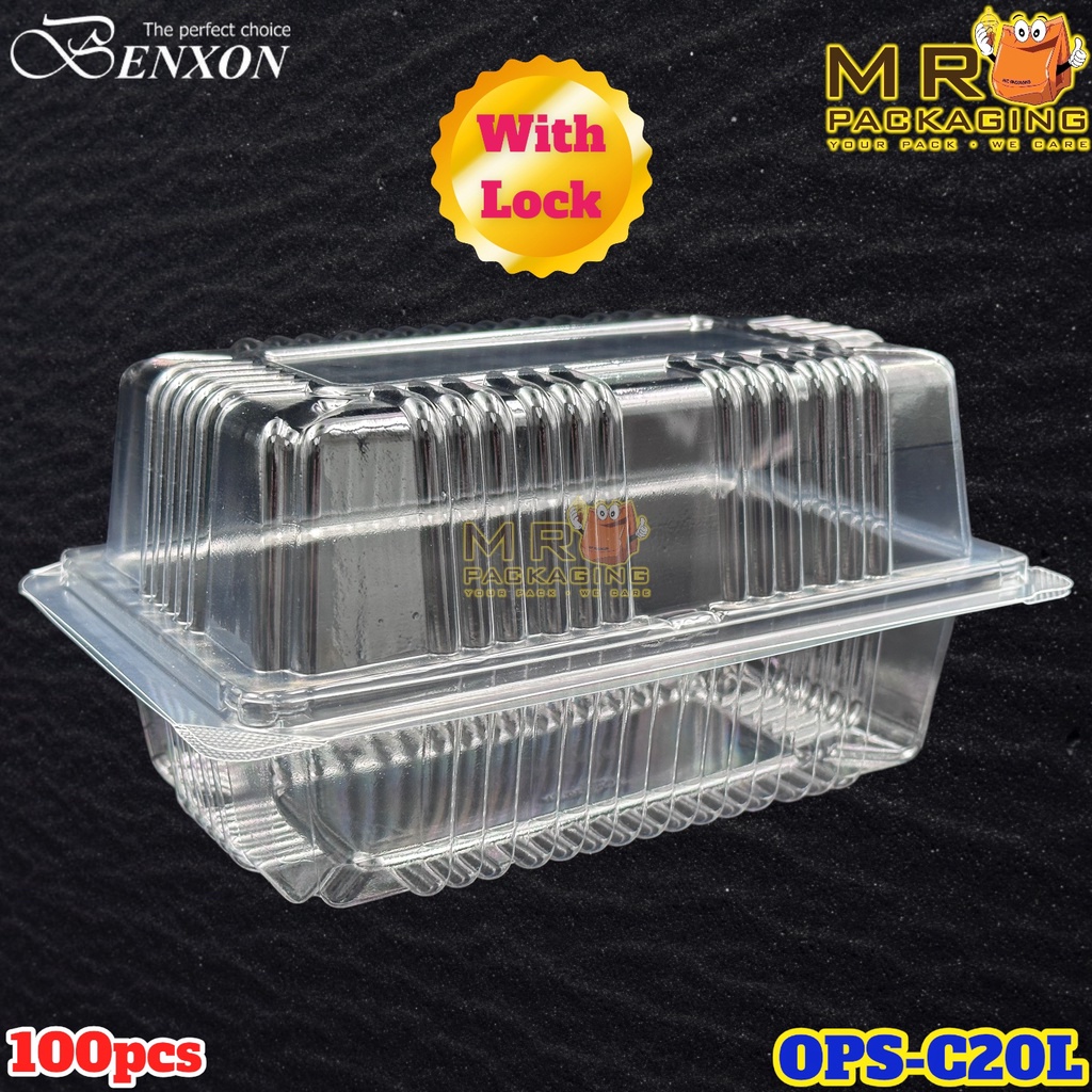 OPS-C20L Benxon OPS Plastic Tray [ 100pcs± ] Bakery Disposable Clear ...