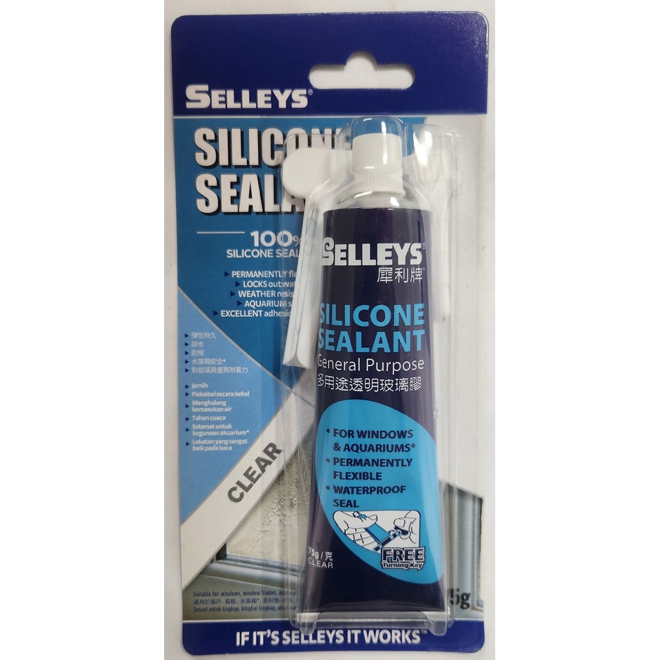 SELLEYS SILICONE SEALANT CLEAR 75G | Shopee Malaysia