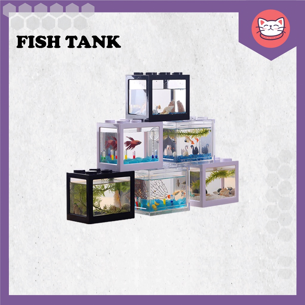 Tangki Ikan Betta Mini Lego Block Aquarium / Betta Fish Tank Aquarium ...