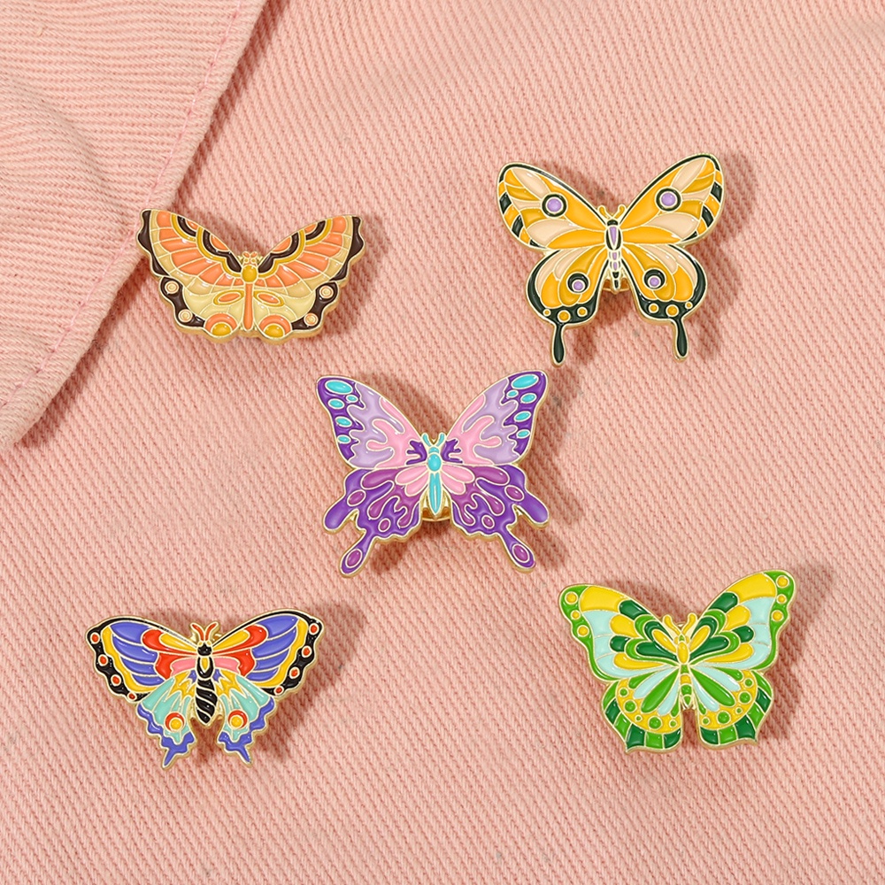 Cute Colorful Butterfly Enamel Pin Moth Butterfly Brooch Badges Clothes ...