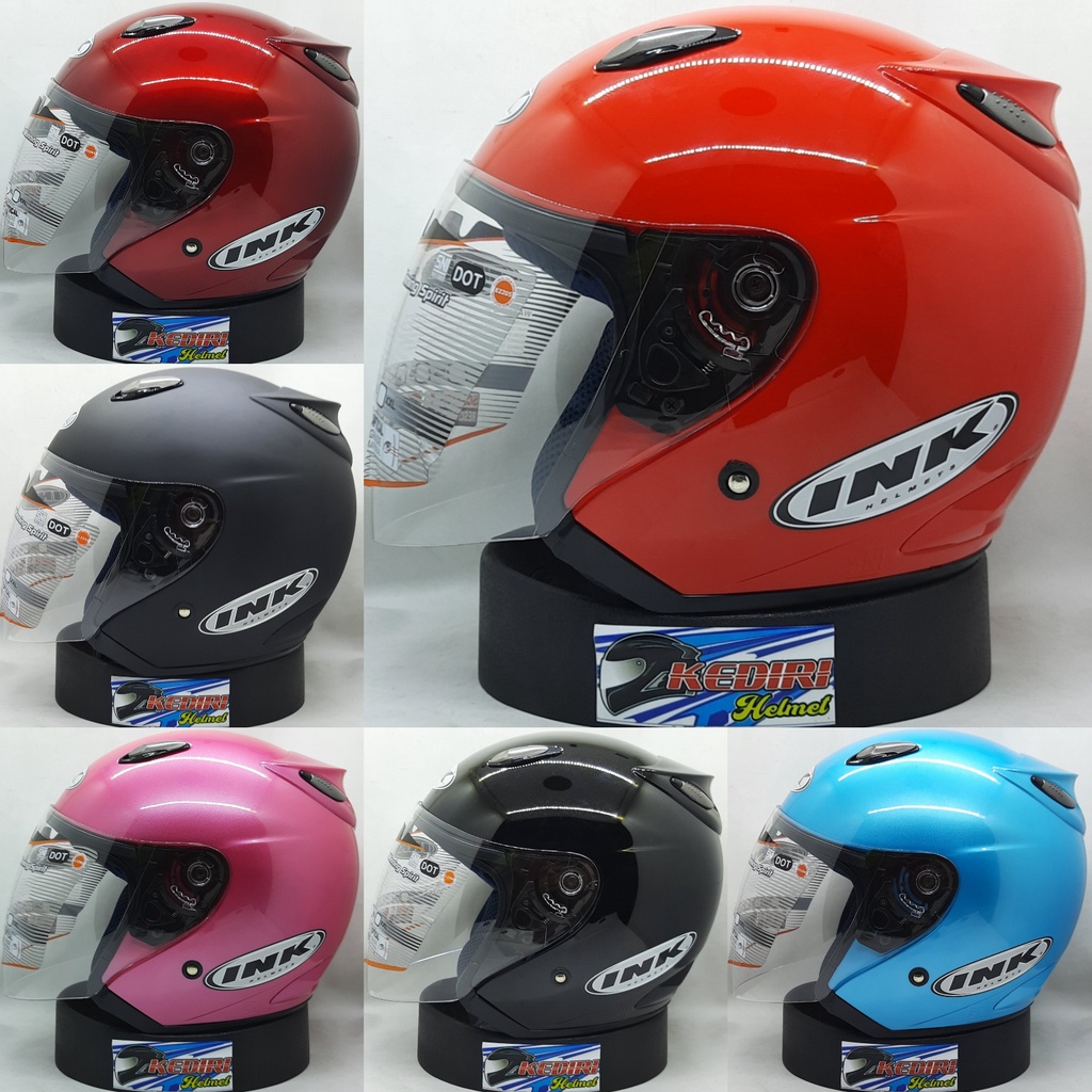 INK CENTRO jet solid Plain half face Helmet original ori | Shopee Malaysia