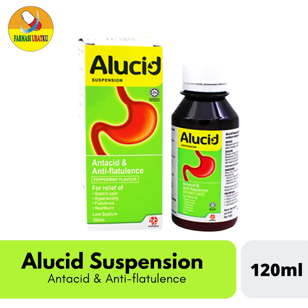 Alucid Suspension 100ml exp 07/2023 (rawatan untuk gastrik dan angin ...